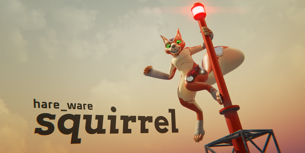 Cyber-Squirrel VRChat Avatar