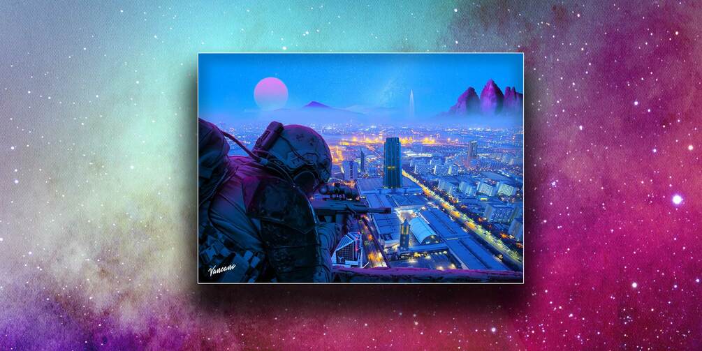 Sniper Talk - synthwave art from Synthmark