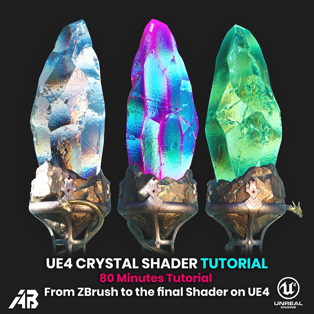 [Tutorial] UE4 Crystal Shader Creation - From ZBrush to the final ...