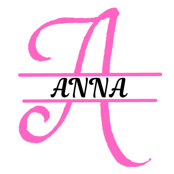 Split Monogram Alphabet Anna Name