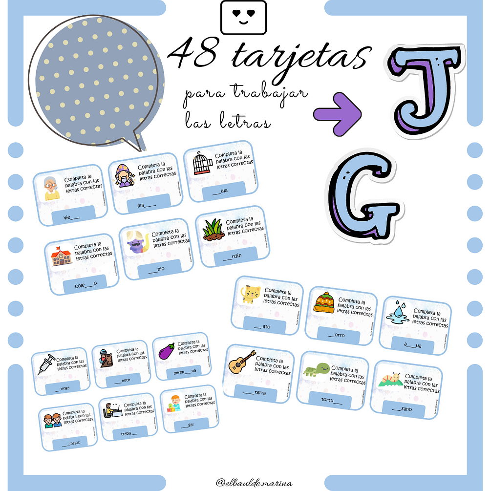 Tarjetas G y J