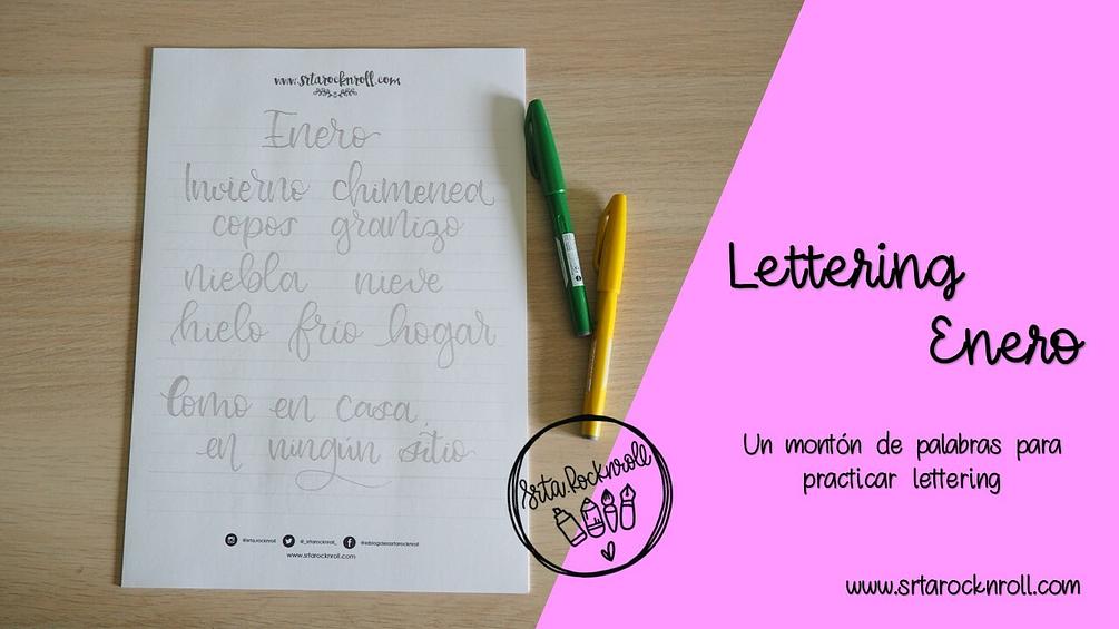 Plantilla Lettering - Enero