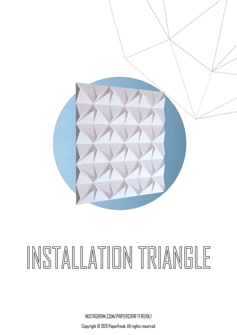 Papercraft 3D INSTALLATION TRIANGLES 2 version templates