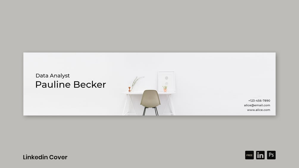 【Free】Linkedin Cover Template | PSD