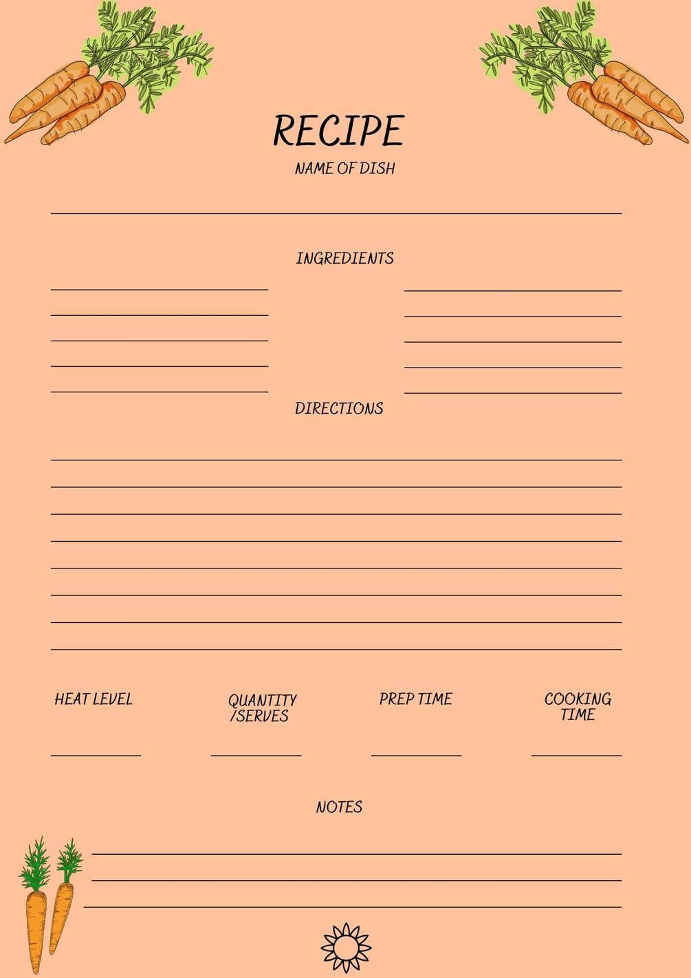 Write in Recipe templates (PDF) to download - available in 12 different ...