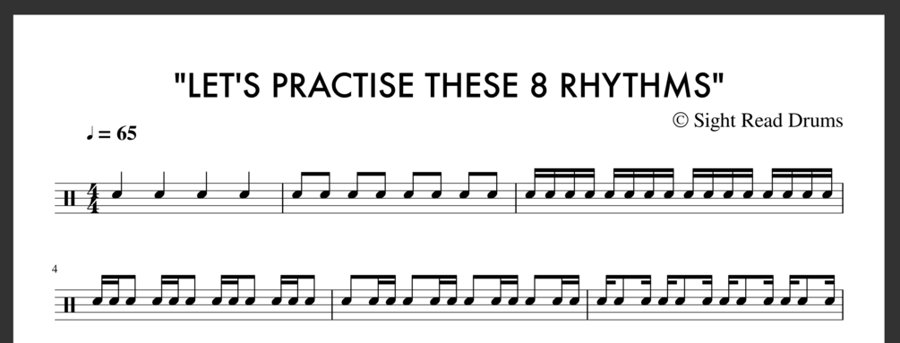 "Let's Practise These 8 Rhythms"