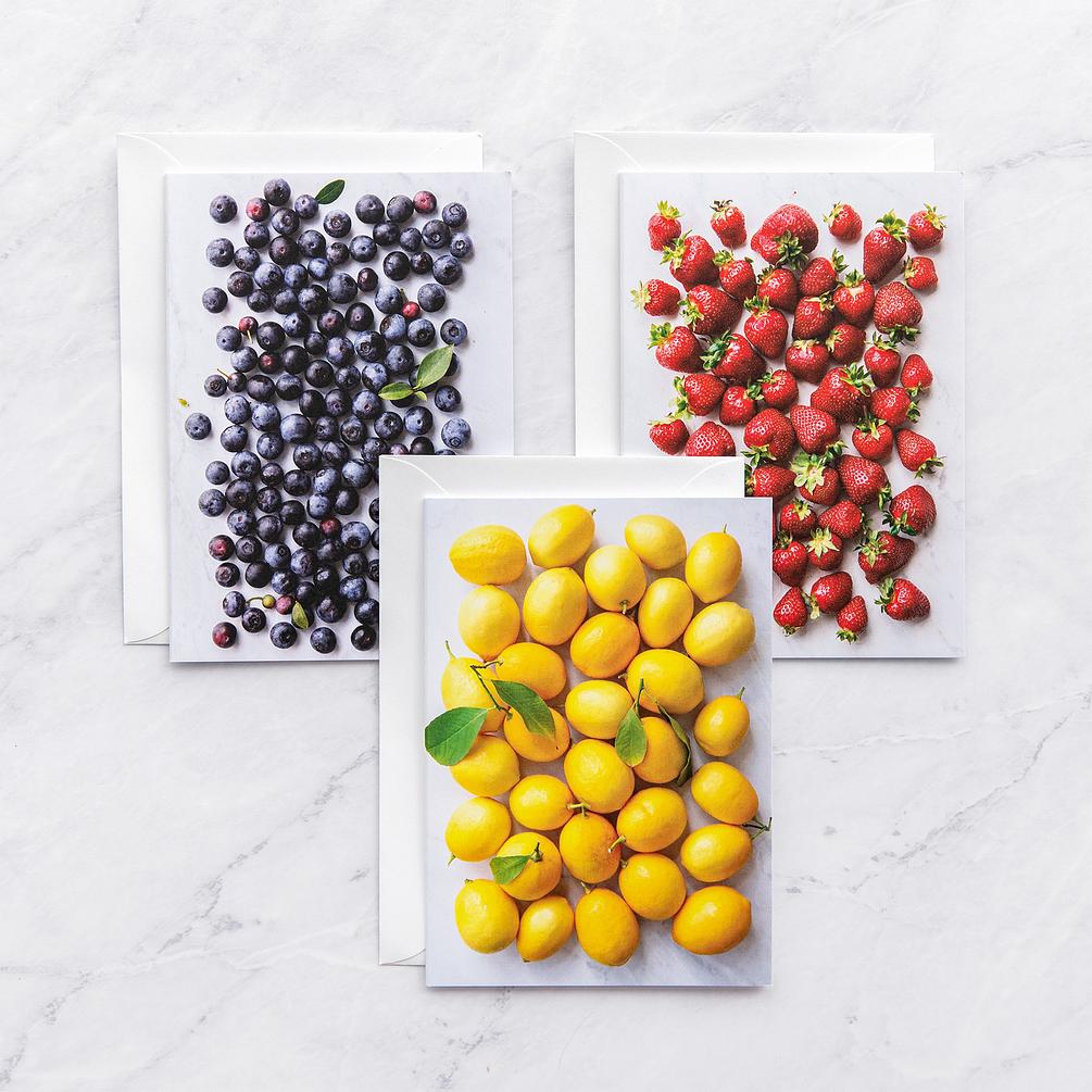 Fresh Fruit Greeting Cards (Set of 3)