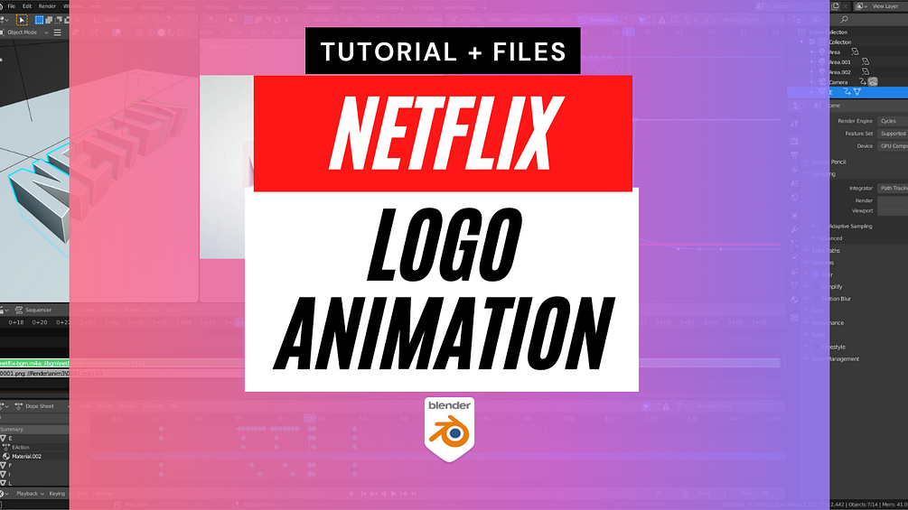 Blender Netflix Logo Animation [Tutorial] + [Files] [FREE]