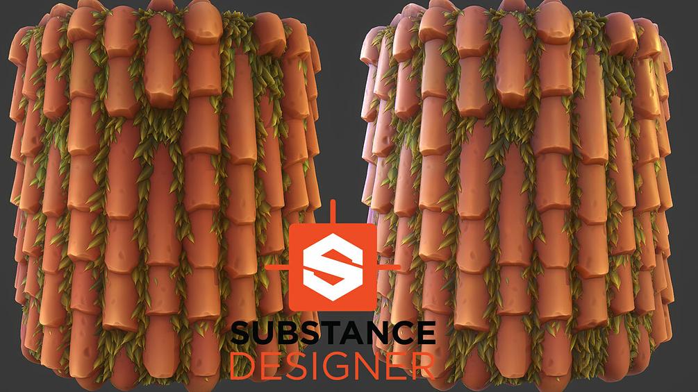 Stylized Roof Tile - Substance Designer
