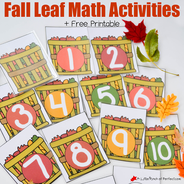 Fall Leaf Math Activities for Kids