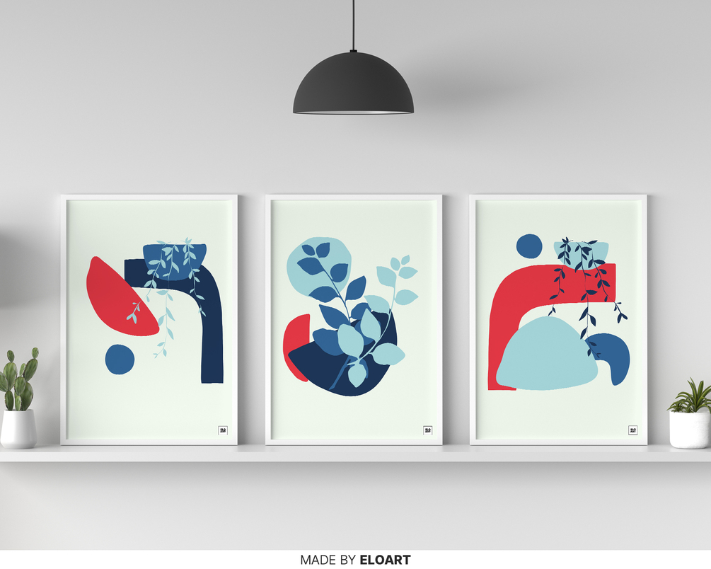 Minimalist Fine Art Botanical Wall Prints, Modern Home Decor Artwork ...