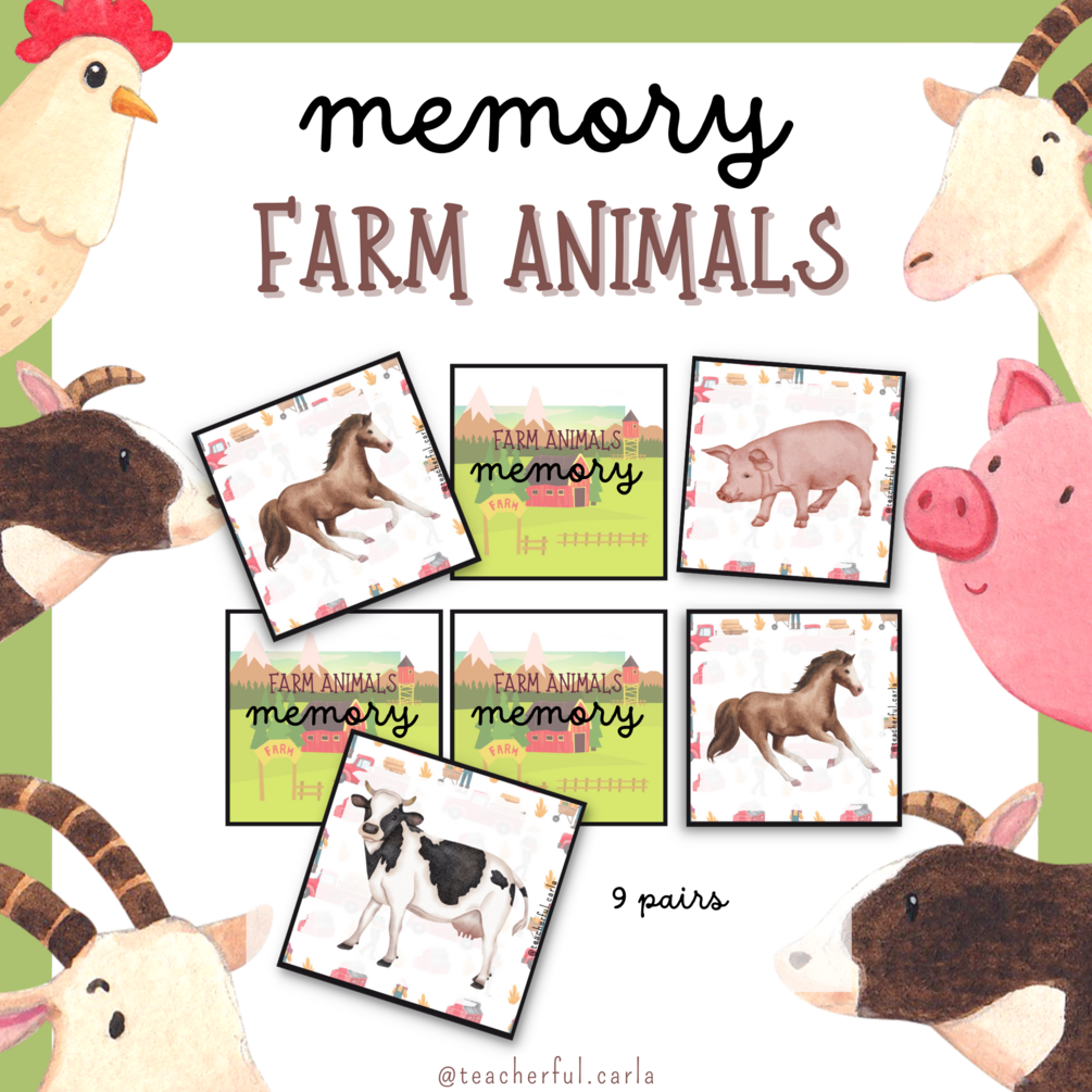 Memory Game - Farm Animals
