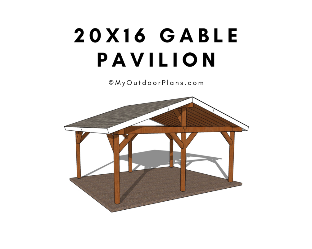20x16 Gable Pavilion Plans