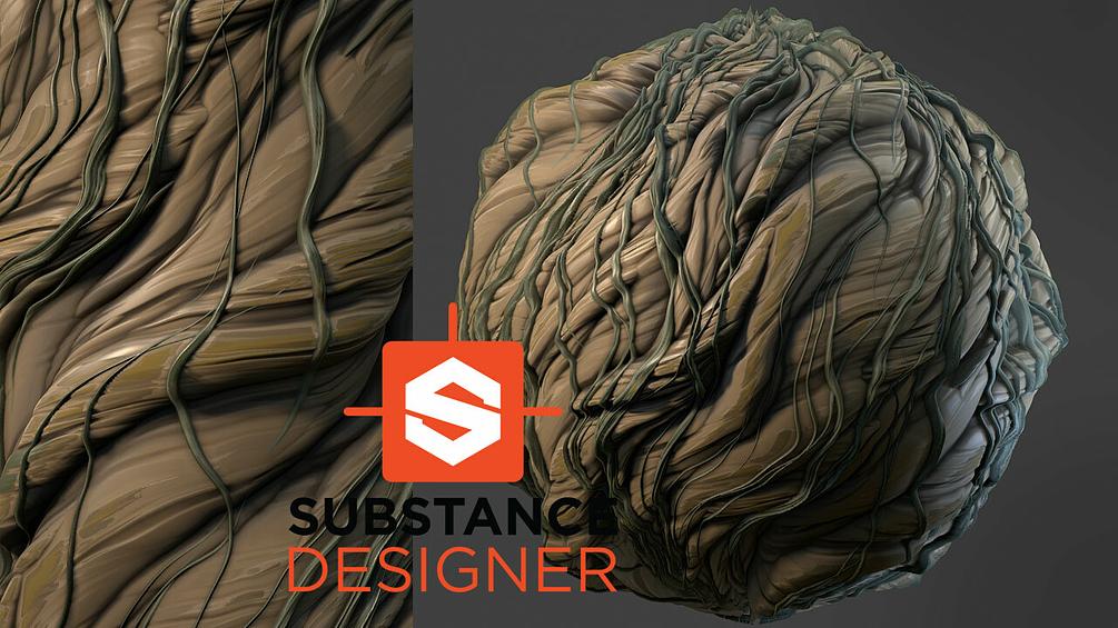 Stylized Roots / Bark - Substance Designer