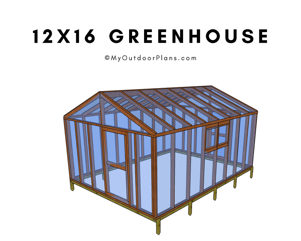 12x16 Gable Greenhouse Plans