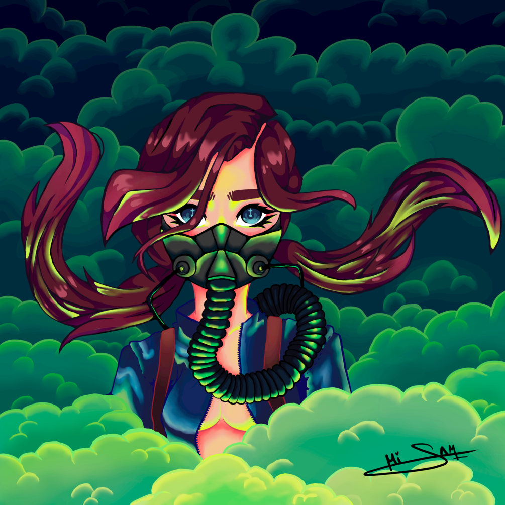 gas mask girl