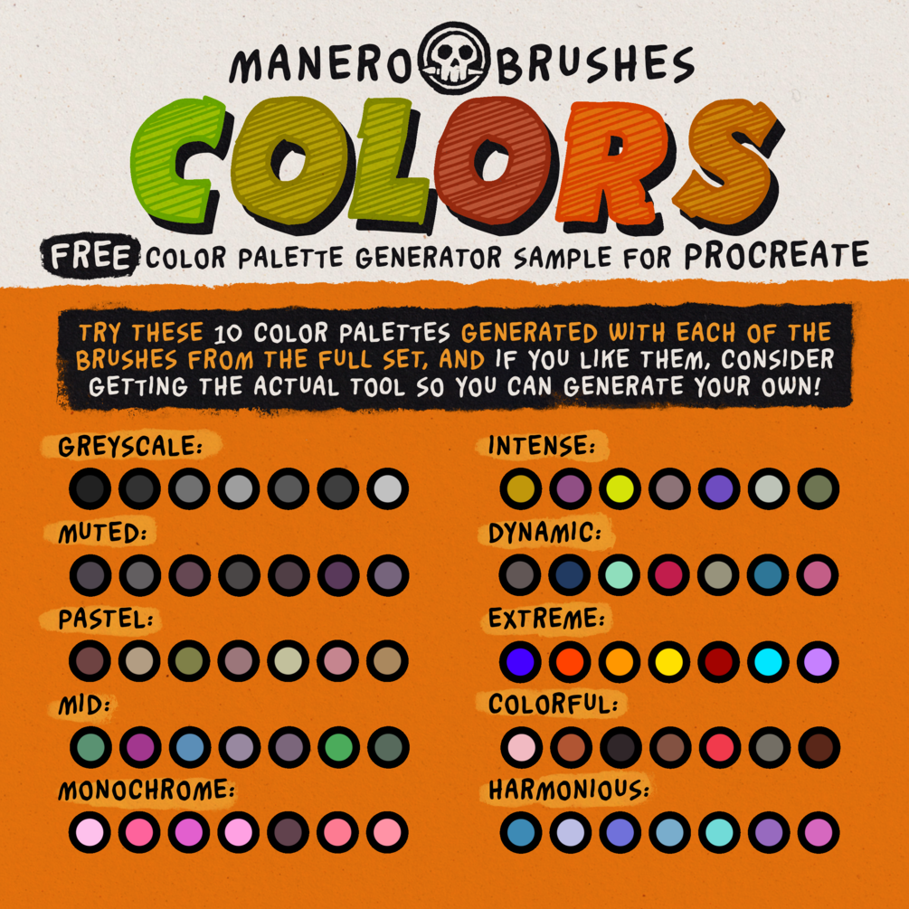 MB Colors: FREE Color Palette Generator Sample for Procreate
