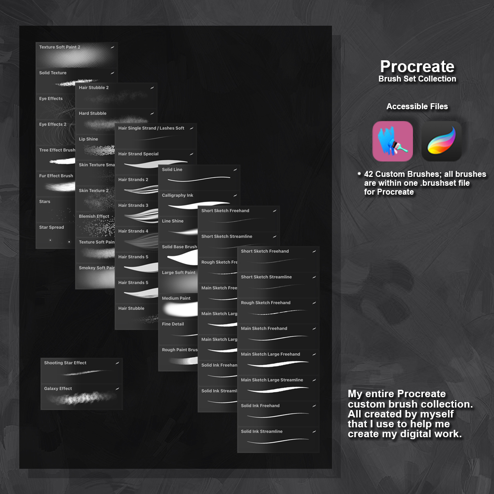 Main Brush Pack for Procreate +42