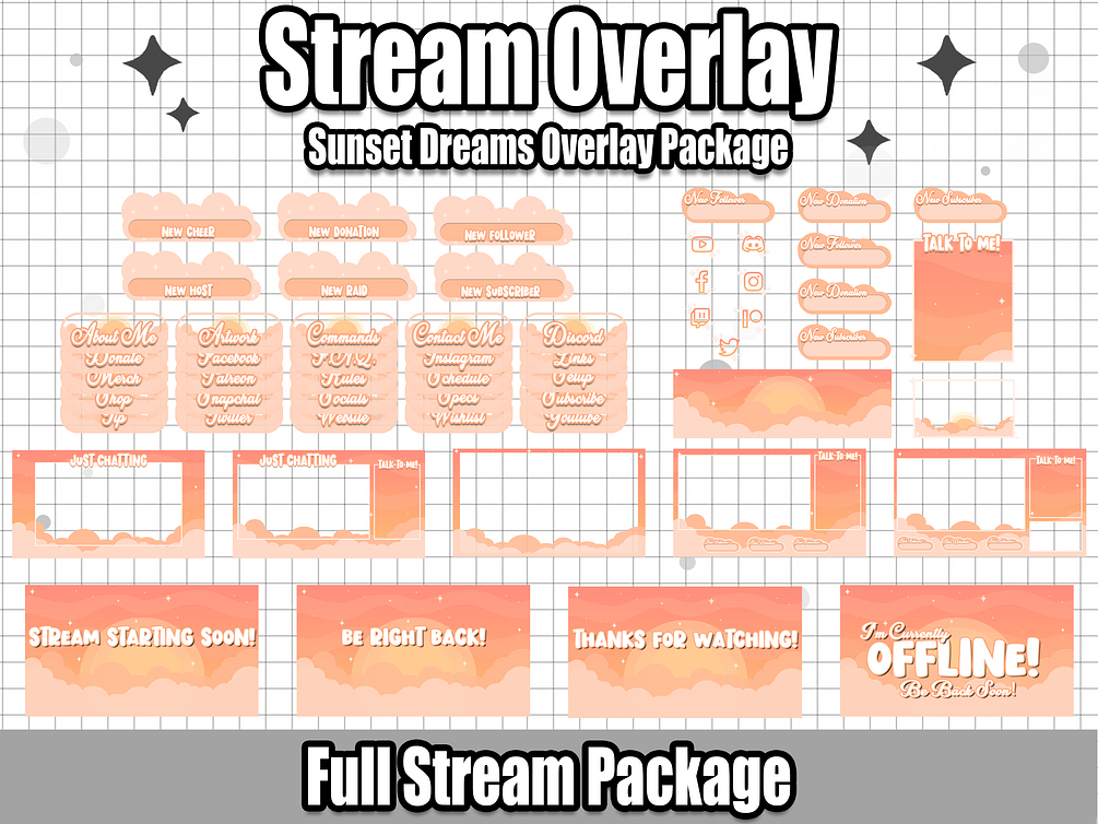 Sunset Dreams Twitch Package