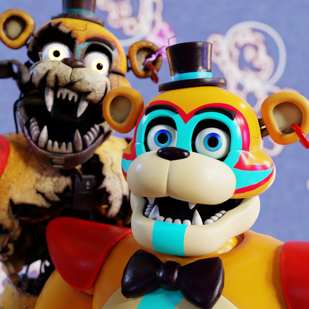 FNAF Security Breach - Glamrock Freddy (and Shattered Freddy)