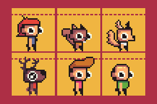 A Series of Generic Humans (and props) Sprite Sheet Pack