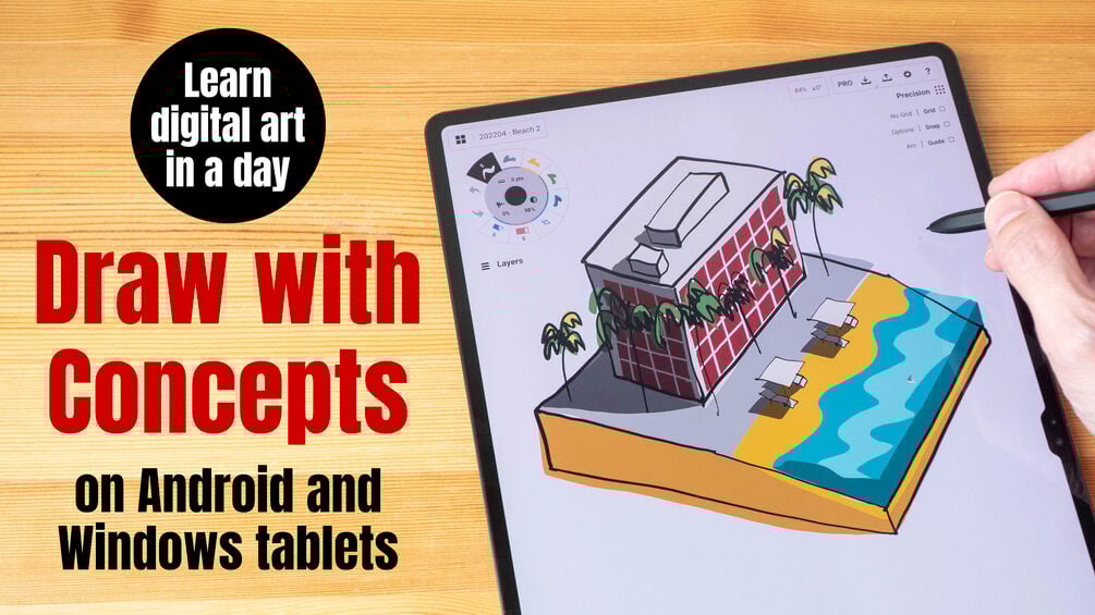 Learn to draw with Concepts on Android and Windows tablets