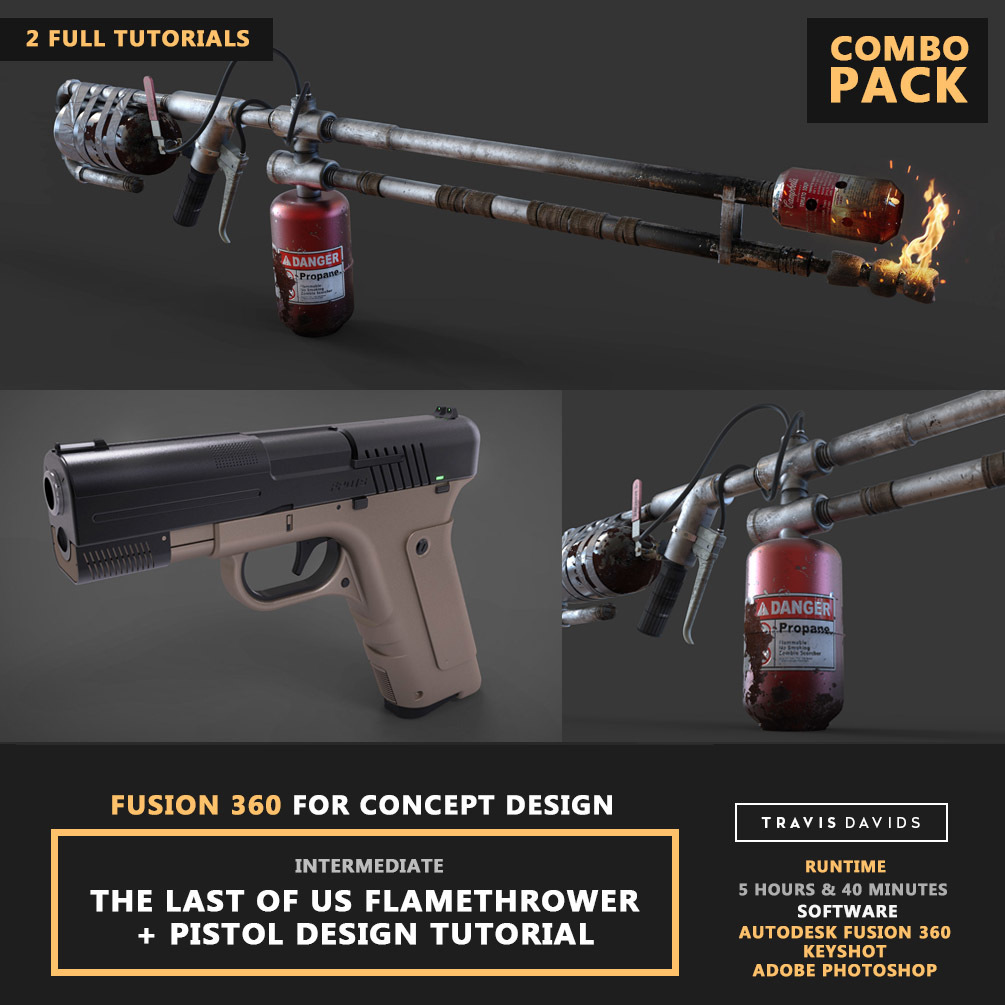 Pistol & Flamethrower Tutorials COMBO PACK