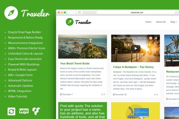 Traveler - Blog WordPress Theme (Genuine)