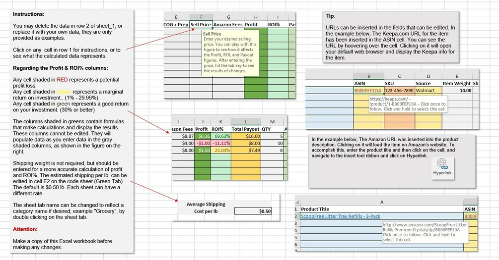 Amazon FBA Inventory List Workbook