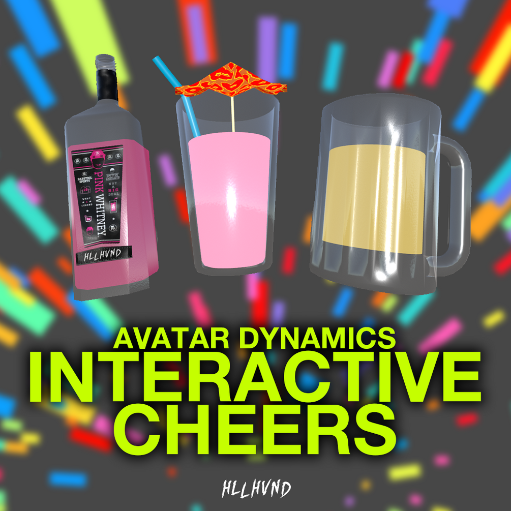 [VRC] INTERACTIVE CHEERS! Avatar Dynamics Drinks & Clinks! Confetti ...