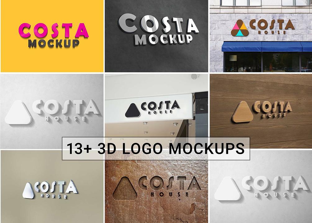 3D Logo Mockup Collection