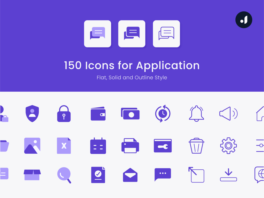 150 Icons for Application