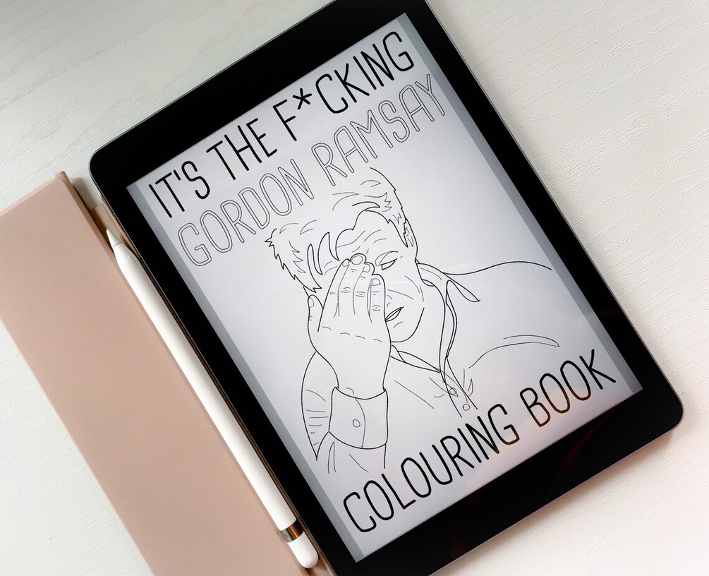 Gordon Ramsay digital colouring book