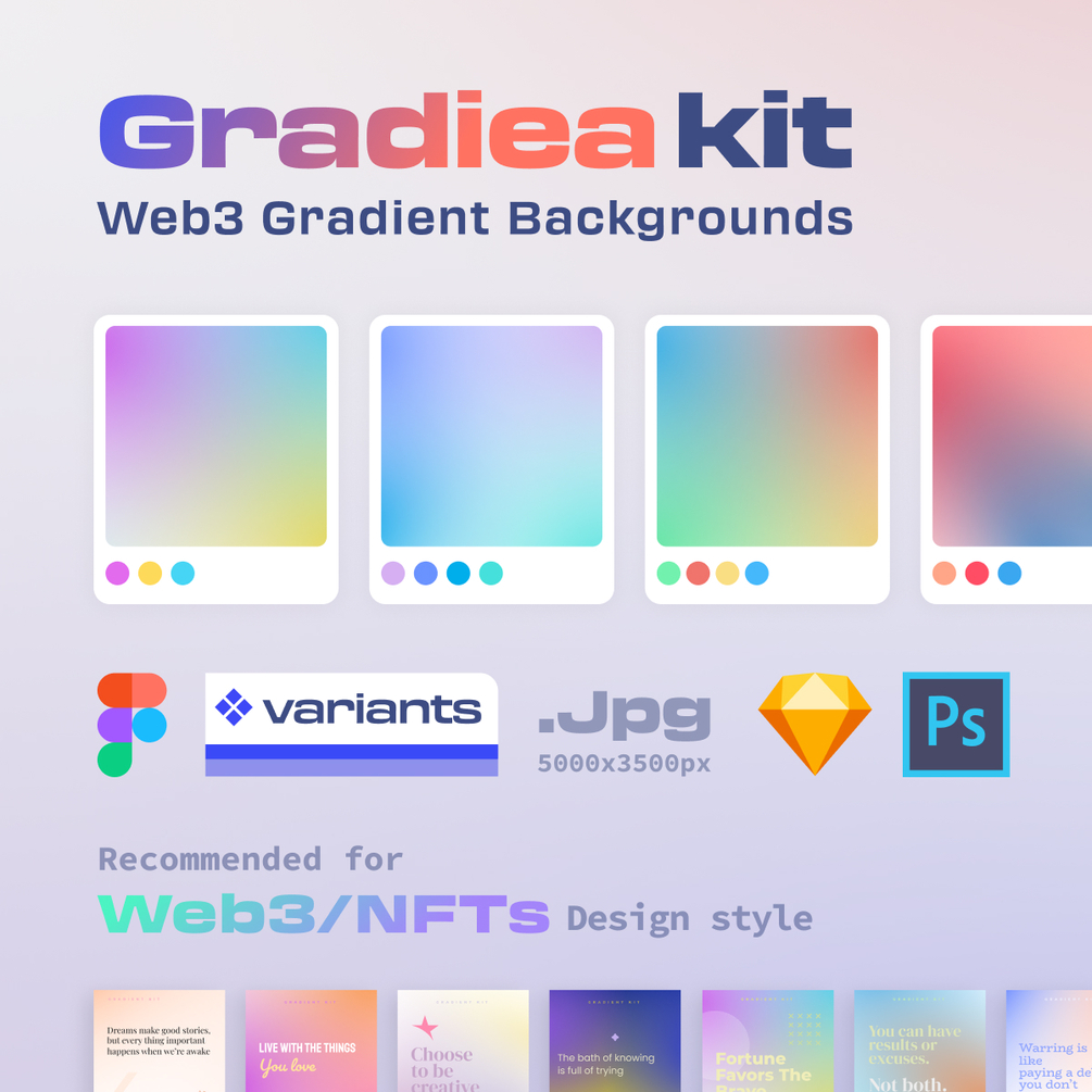 Gradiea Kit - Web3 Gradient Backgrounds