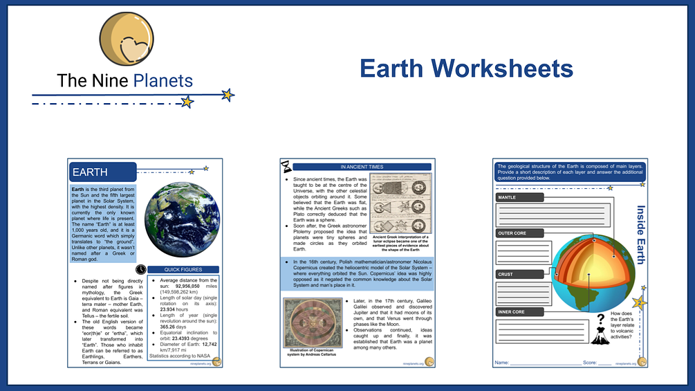 Earth Worksheets for Kids