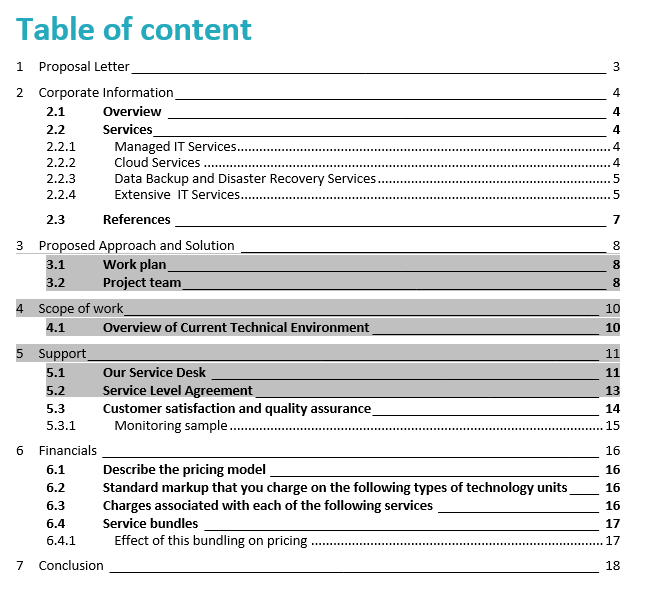 Managed Services Proposal Template