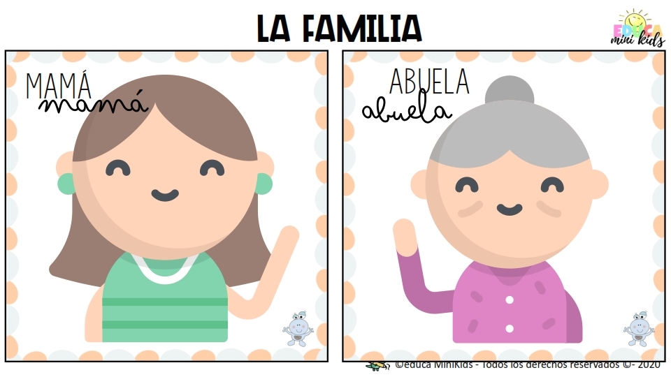 Flashcards de la familia
