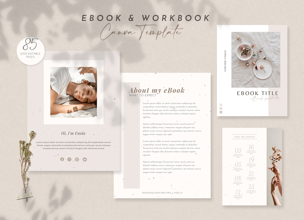 Canva Workbook Template Ebook Template For Canva Online Course