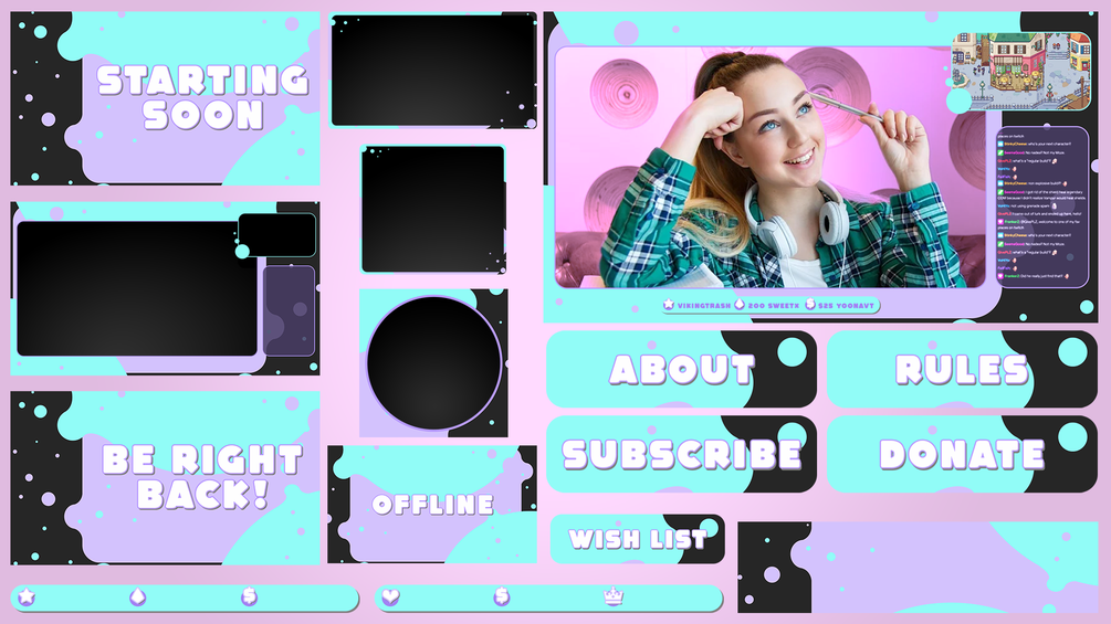 BUBBLES a Twitch Overlay Pack (OBS Studio / Streamlabs OBS)