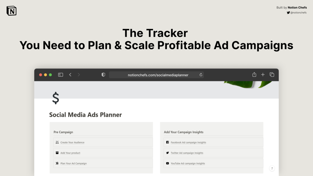 Social Media Ads Planner