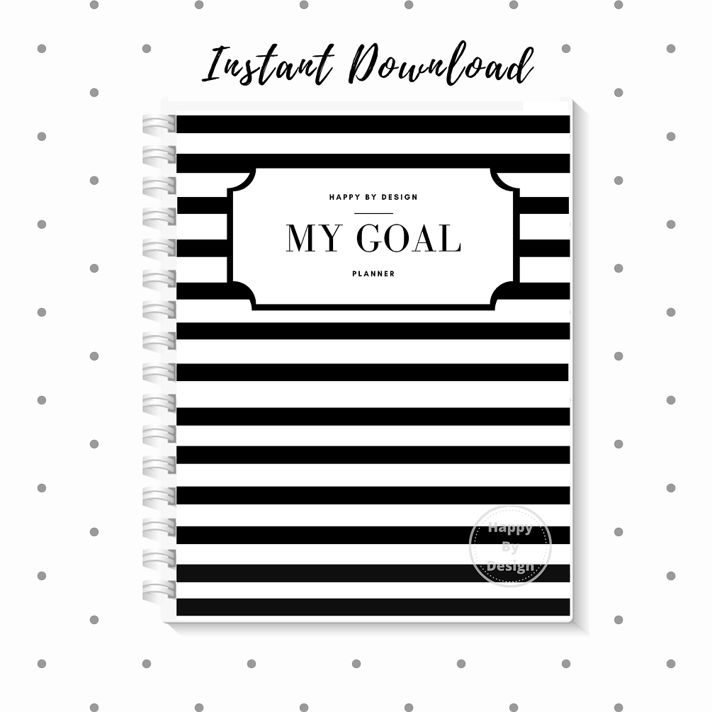 Goal Printable Journal - Black