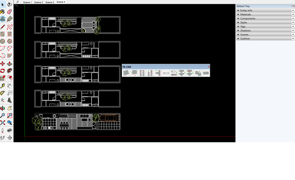 TA CAD Create 2d Floor Plan