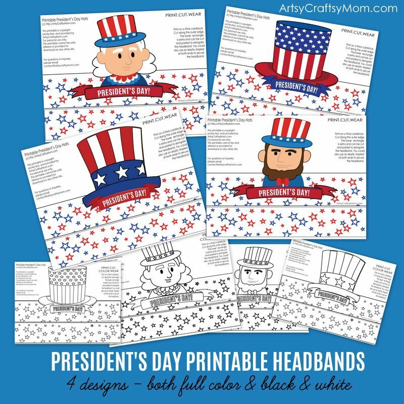 Printable Presidents Day Headbands