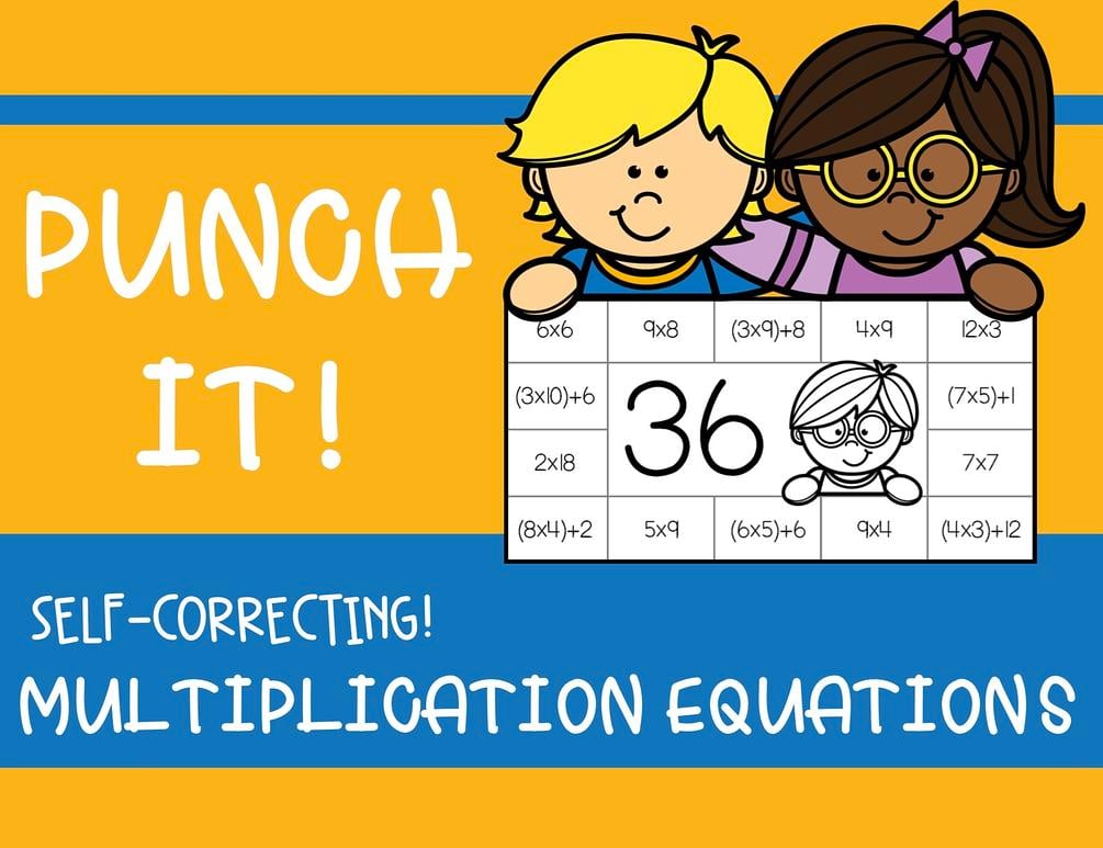 Punch It! Cards: Multiplication