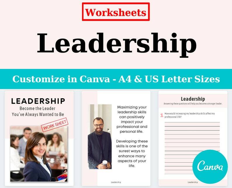Life Coach Templates Worksheets | Leadership | Canva Templates | Self ...