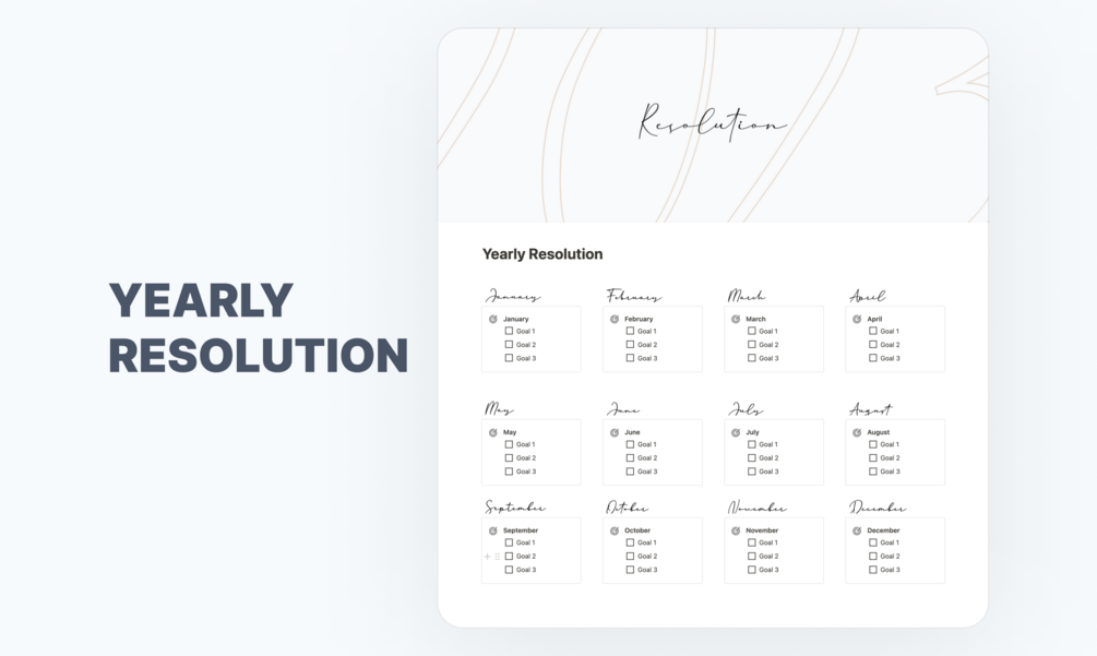 Yearly Resolution Planner