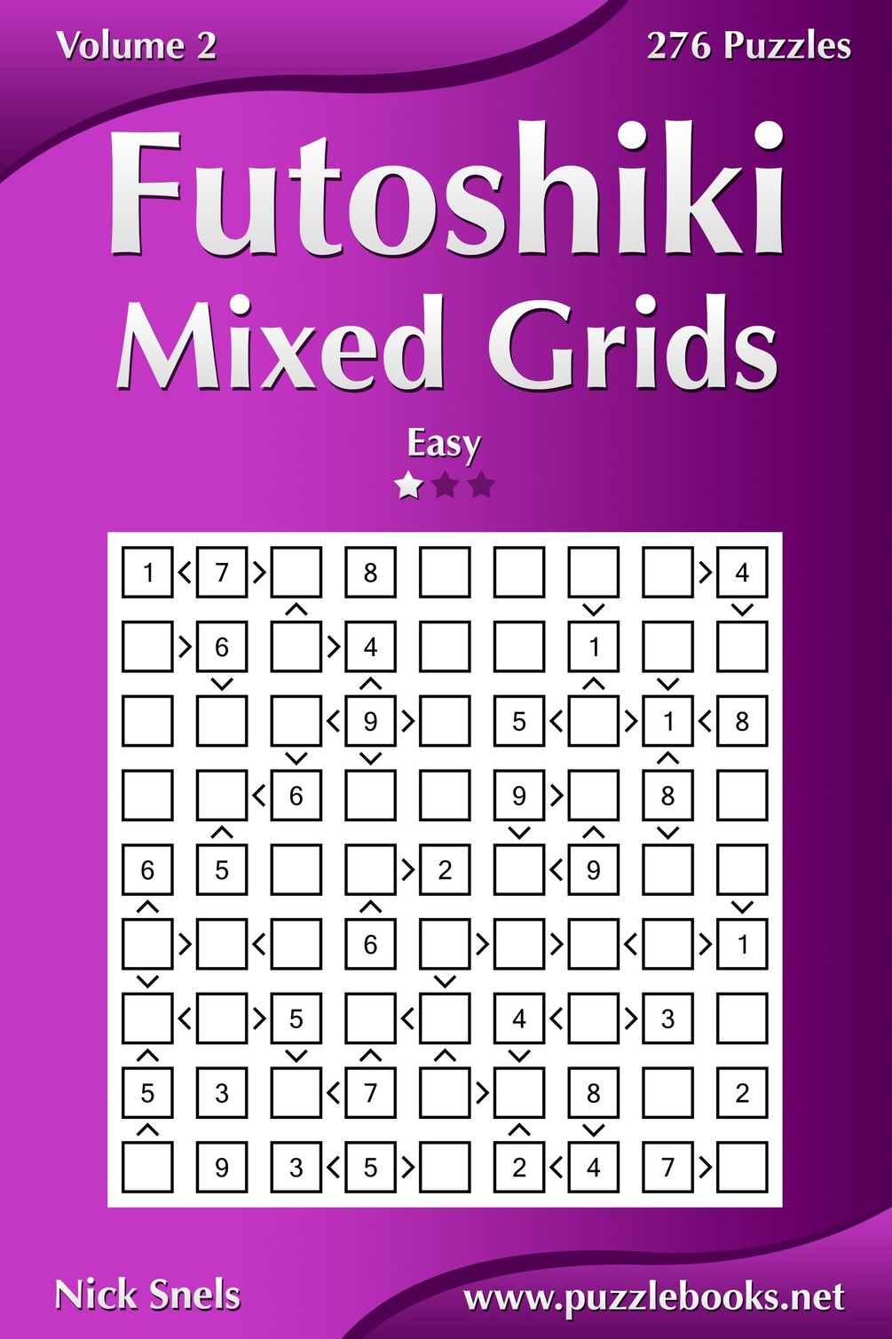 Futoshiki Mixed Grids - Easy - Volume 2 - 276 Puzzles