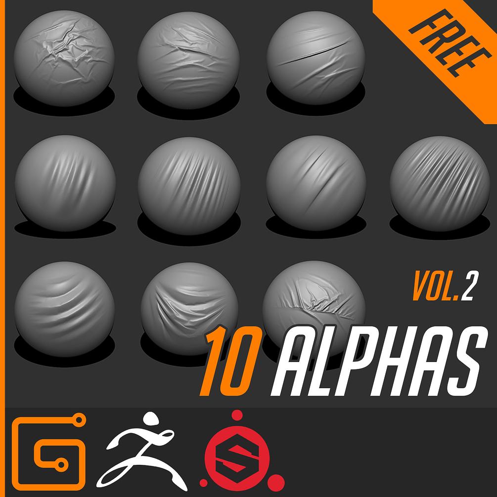 Alpha cloth folds Free