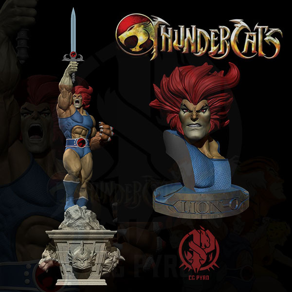 Thundercats Lion-O STL for 3D printing Fanart Term 24 CG Pyro 3D models