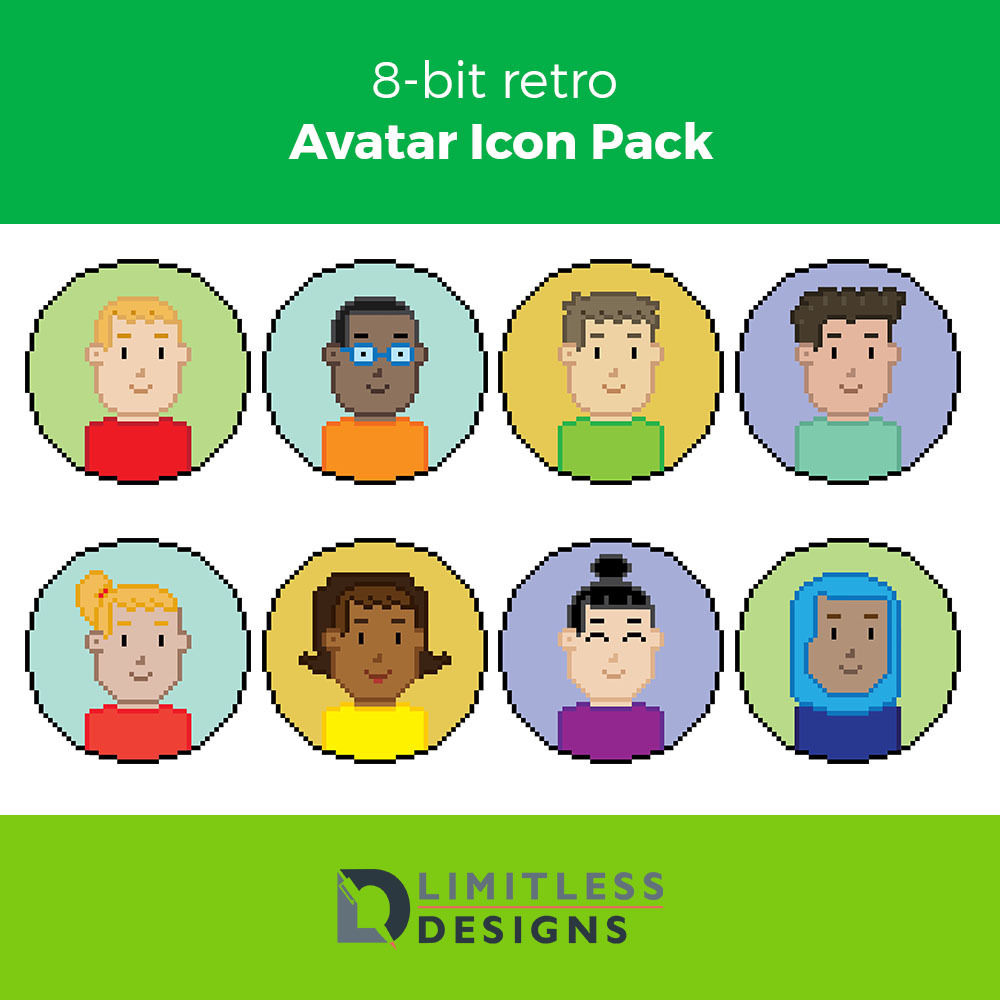 FREE 8-Bit Avatar Illustrations
